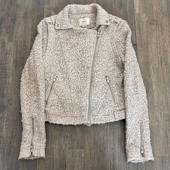 elevenses | Jackets & Coats | Elevenses Acrylic Wool Blend Moto ...